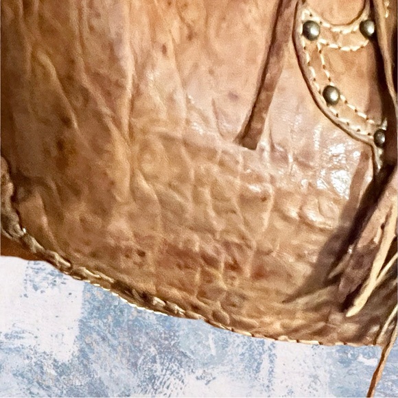 Junior Drake | Bags | Vintage Junior Drake Tan Leather Studded Hobo Bag ...